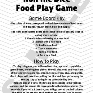 Roll the Dice Food Play Games: Making Mealtime Fun for Picky Eaters ...