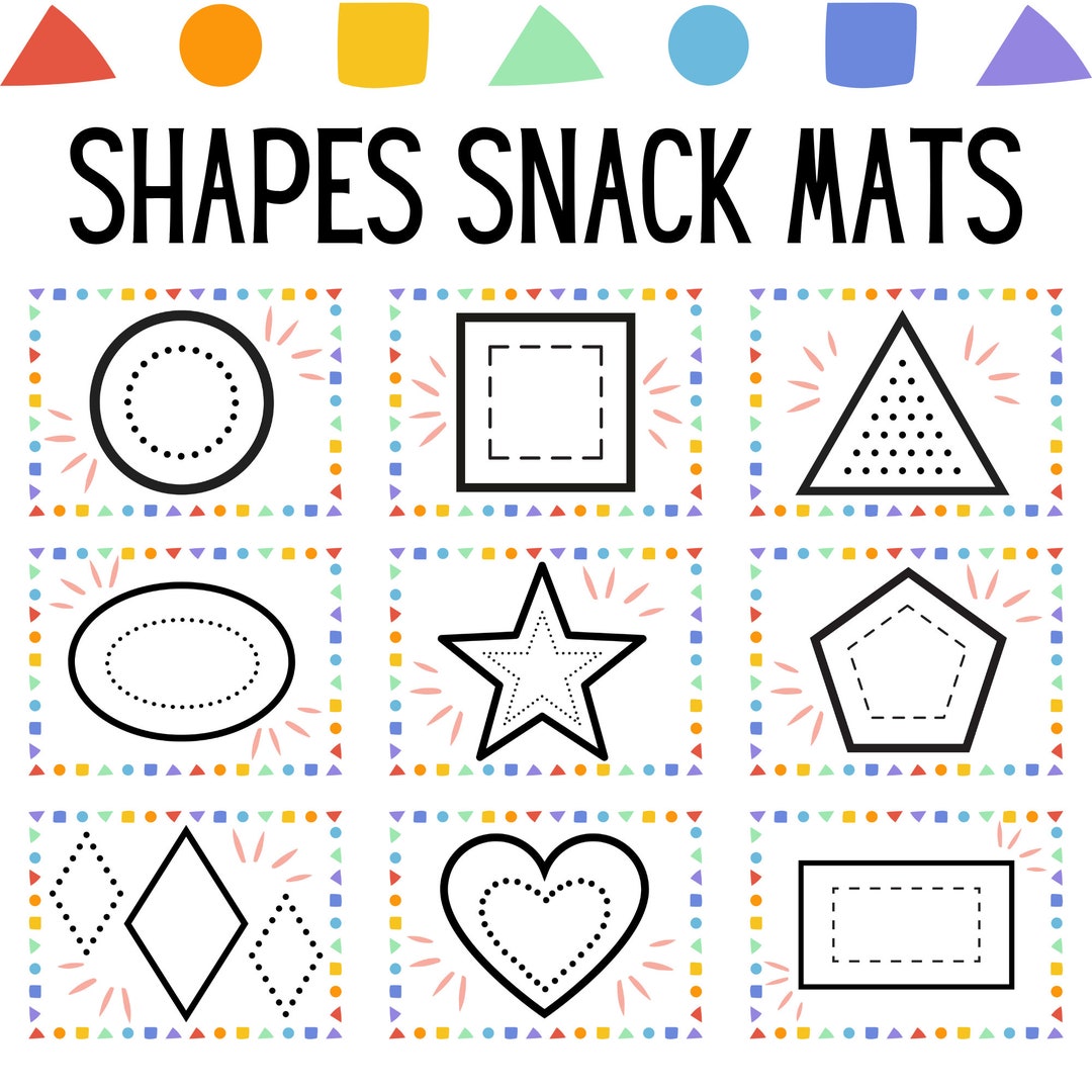 Shapes Snack Mats: Fun Food Play Placemats (digital Download) - Etsy