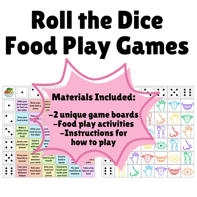 Roll the Dice Food Play Games: Making Mealtime Fun for Picky Eaters ...