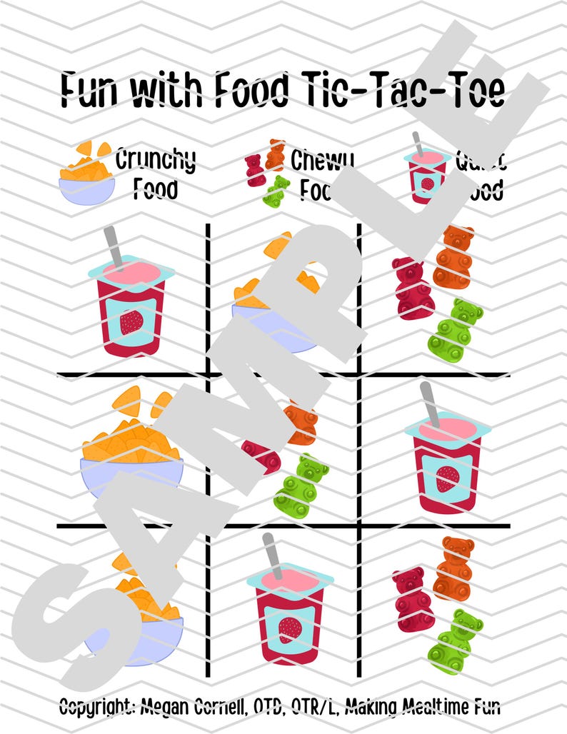 Fun With Food Tic-tac-toe Boardgame - Making Mealtime Fun for Picky ...