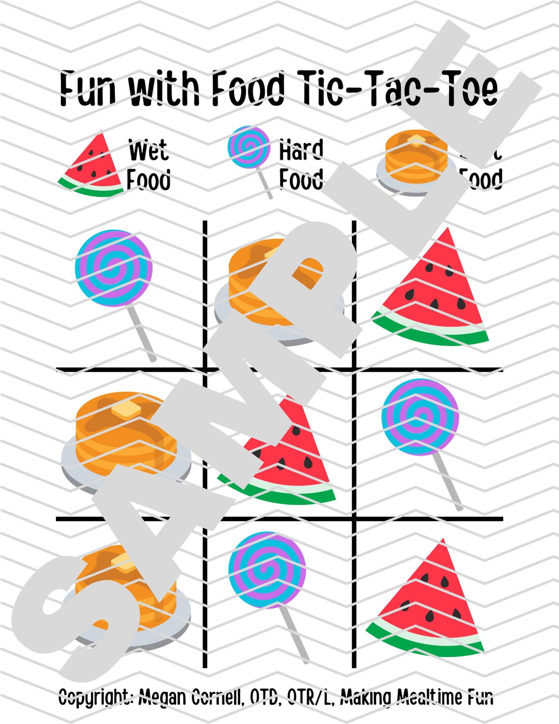 Fun With Food Tic-tac-toe Boardgame - Making Mealtime Fun for Picky ...