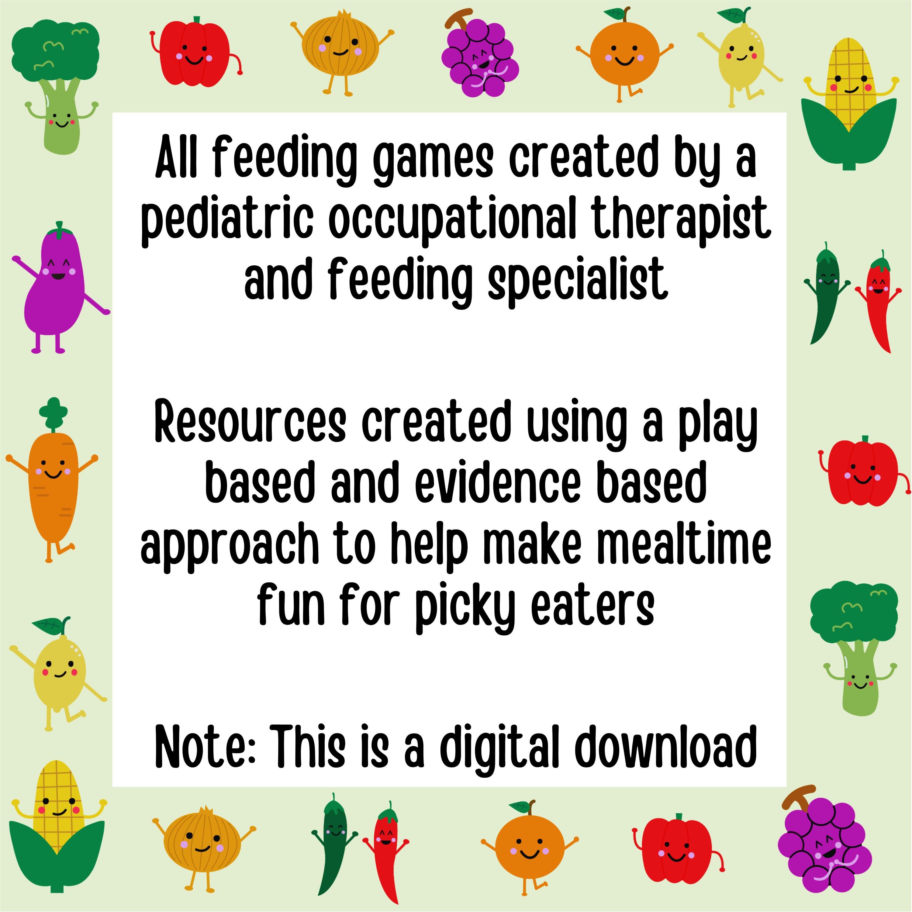 Fun With Food Games Bundle: Fun Feeding Therapy Activities for Picky ...