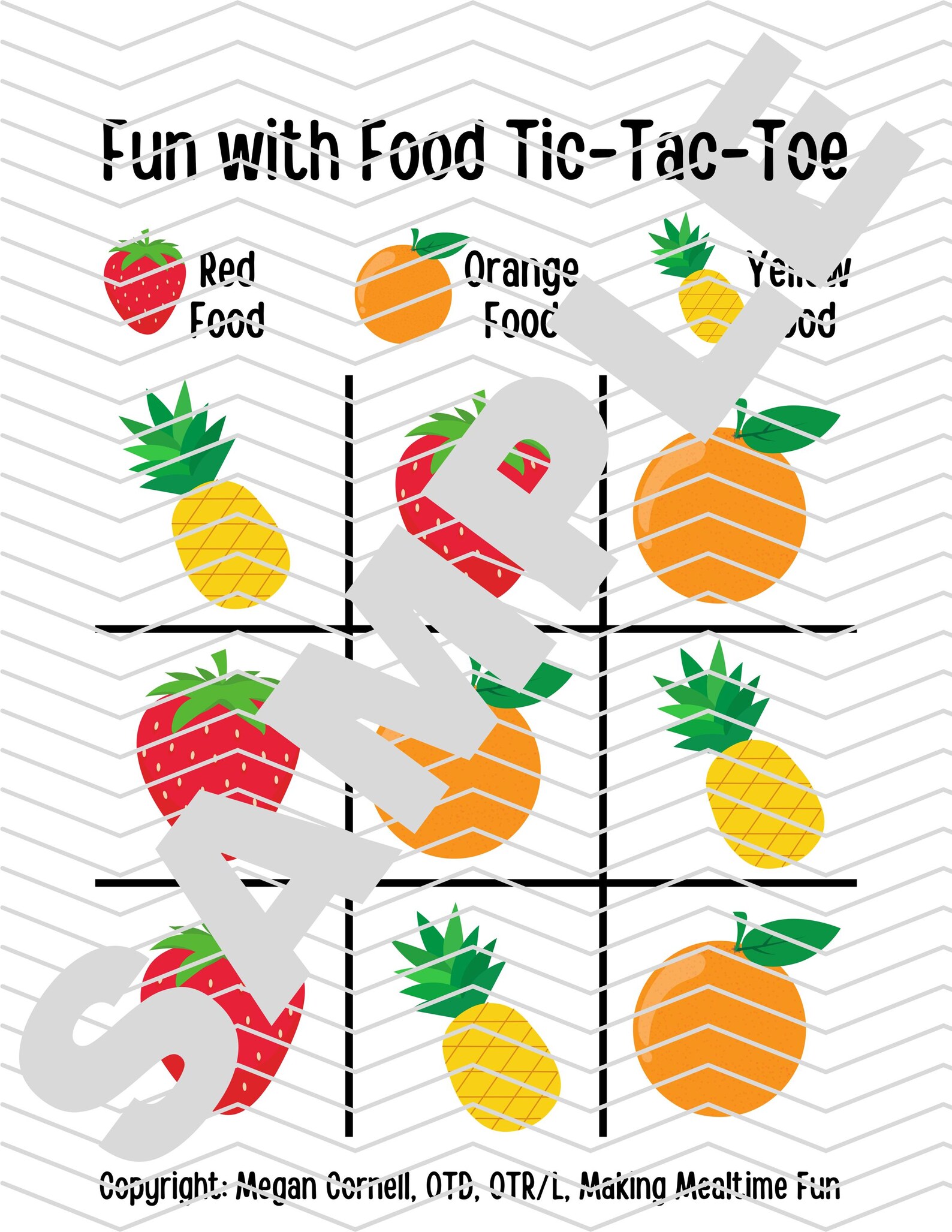 Fun With Food Tic-tac-toe Boardgame - Making Mealtime Fun for Picky ...