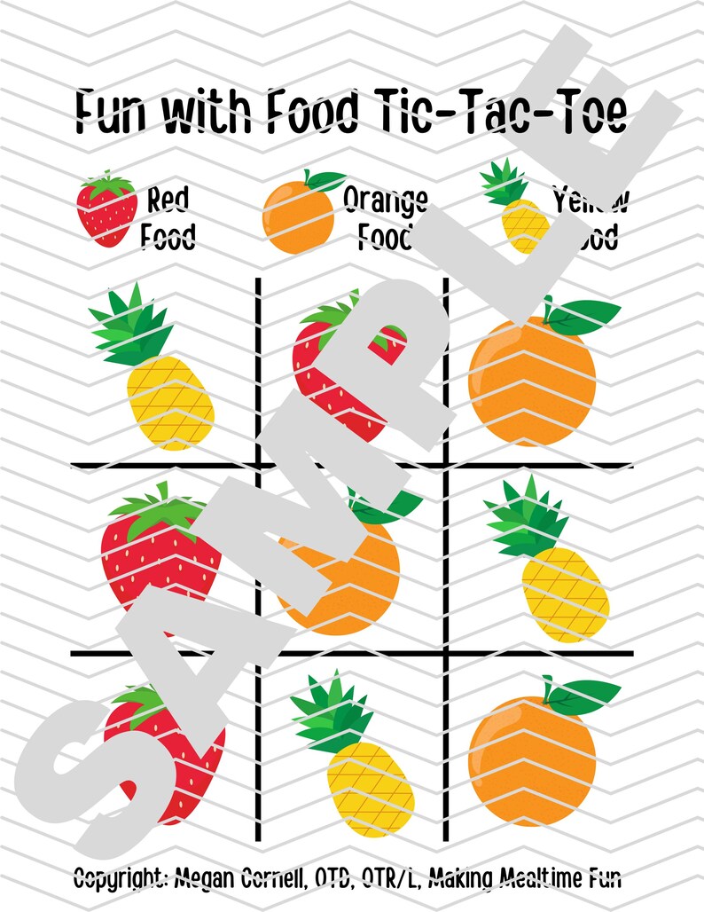 Fun With Food Tic-tac-toe Boardgame - Making Mealtime Fun for Picky ...