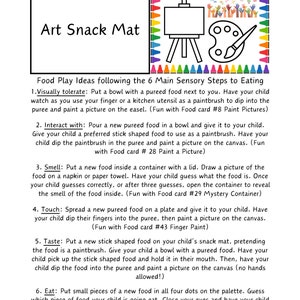 Kids Favorites Snack Mats, Printable Placemats for Picky Eaters, Making ...