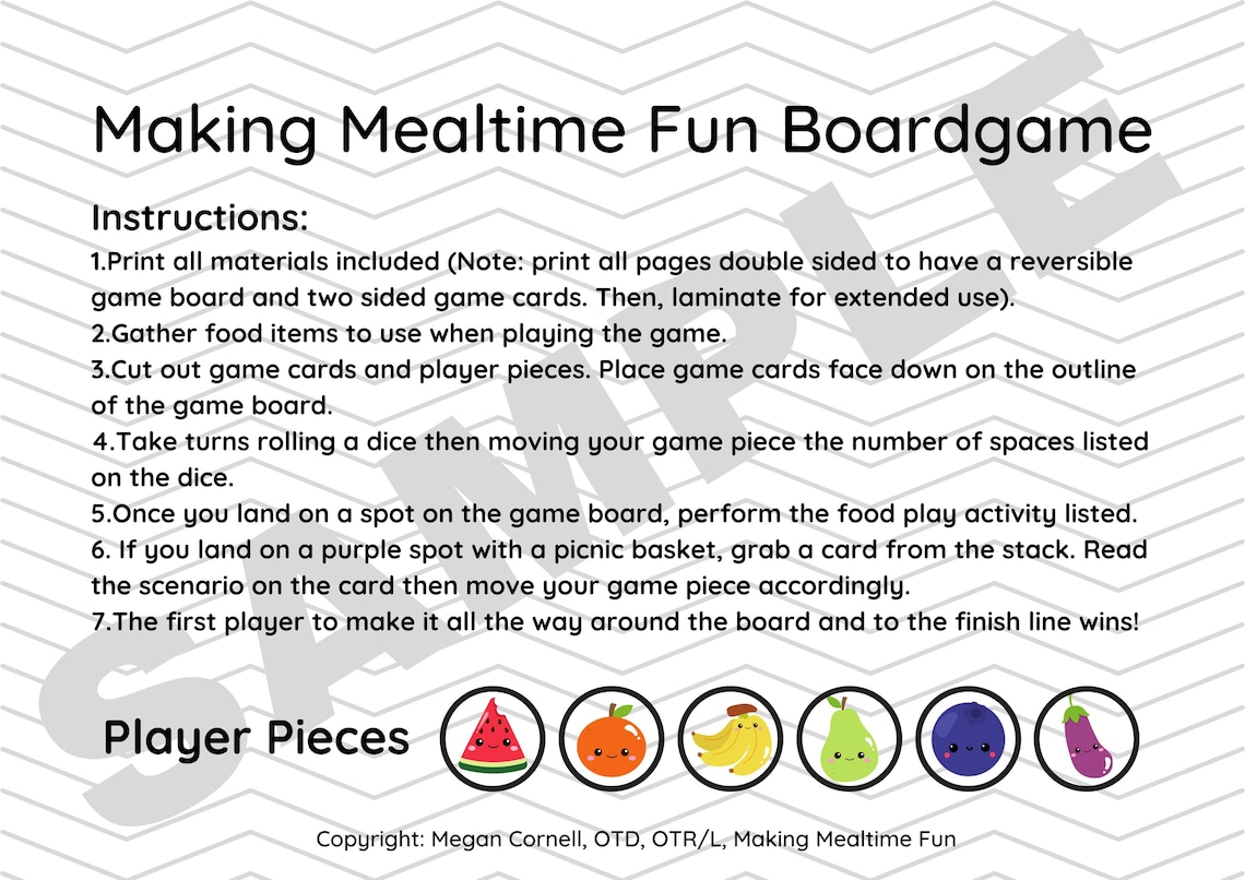 Food Play Boardgames: Making Mealtime Fun Game for Picky Eaters ...