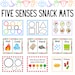 Five Senses Snack Mats: Fun Mealtime Placemats (printable) - Etsy