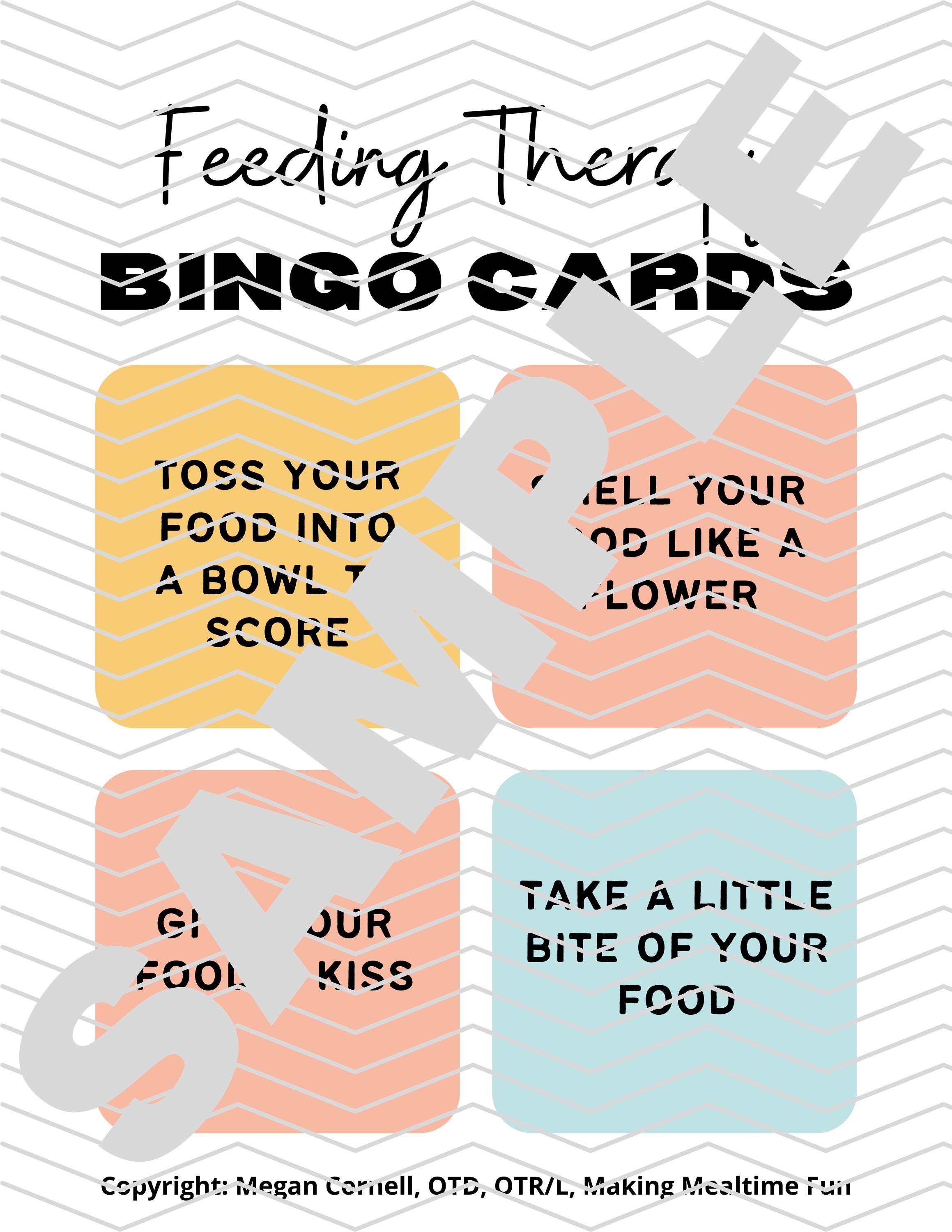 Play With Food Bingo Games - Making Mealtime Fun for Picky Eaters ...