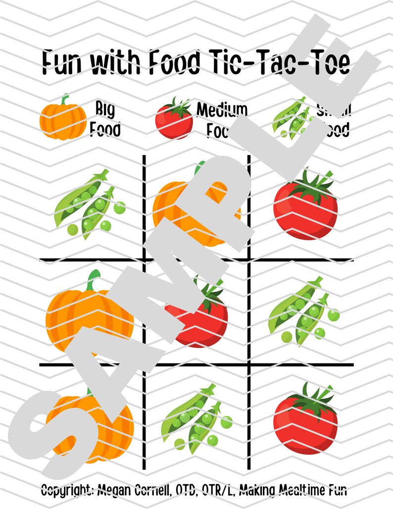 Fun With Food Tic-tac-toe Boardgame - Making Mealtime Fun for Picky ...