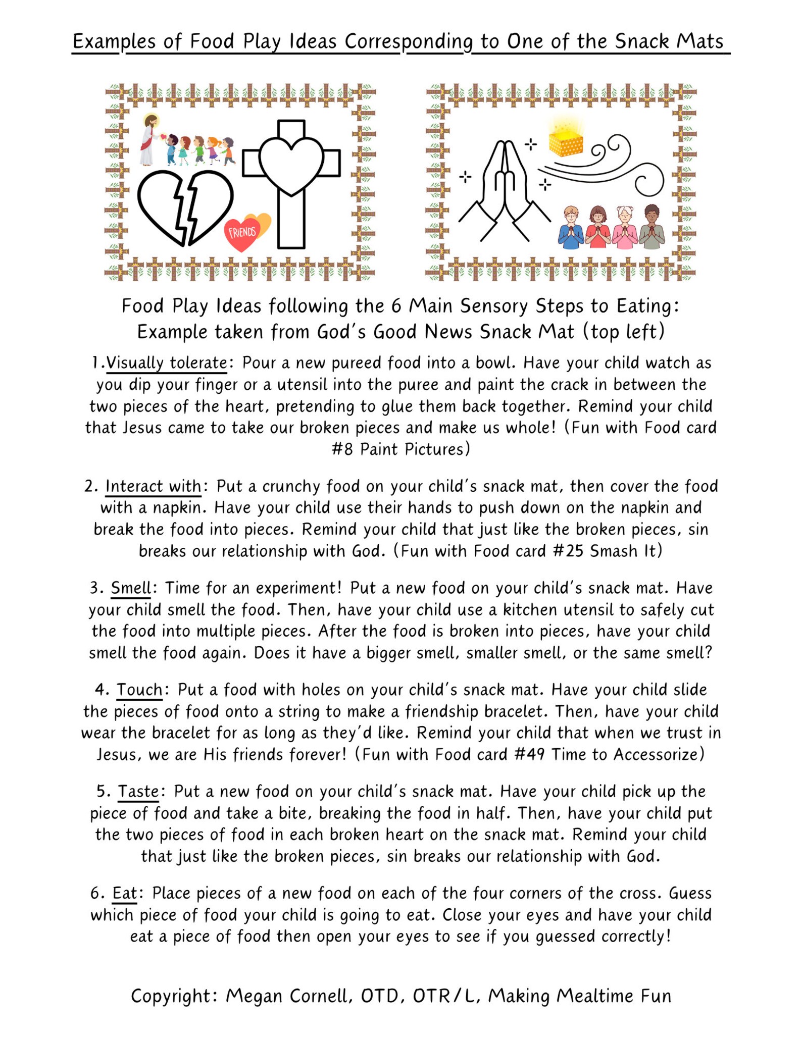 10 Bible Stories Snack Mats, Printable Placemats for Picky Eaters ...