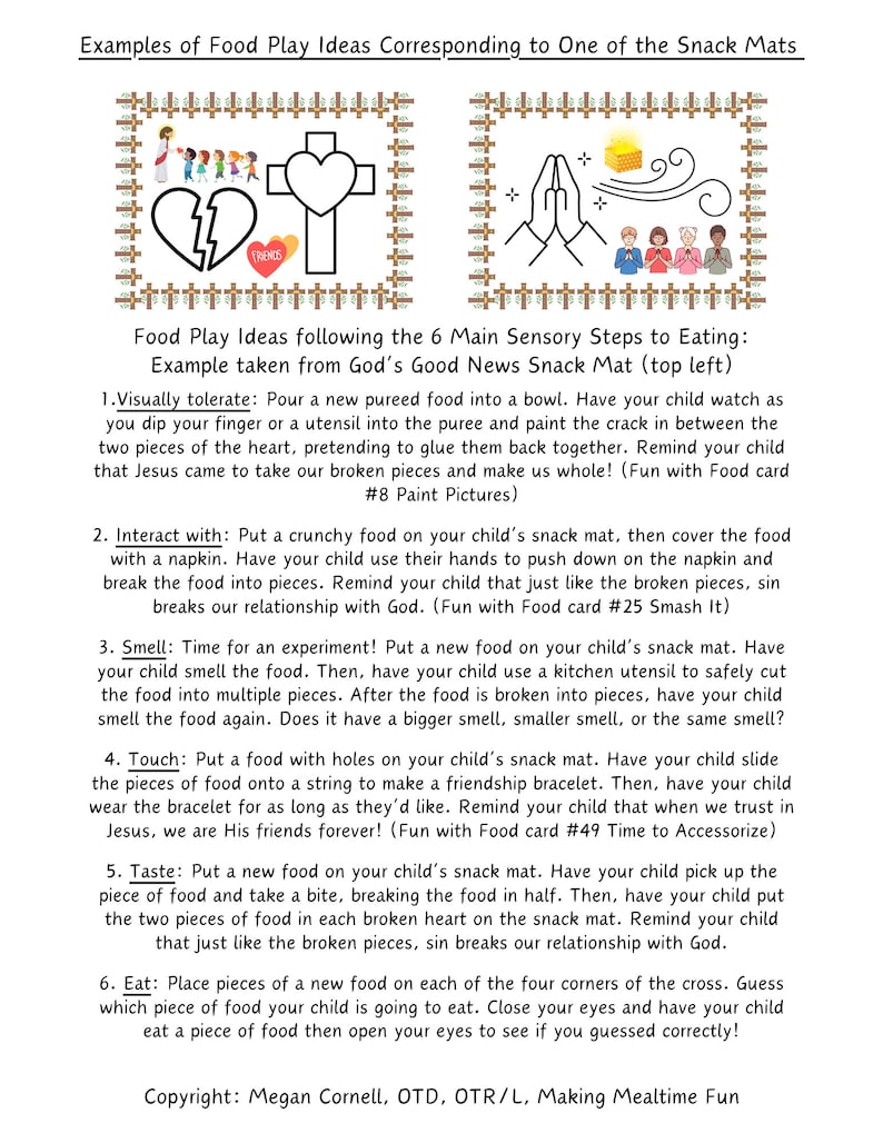 10 Bible Stories Snack Mats, Printable Placemats for Picky Eaters ...