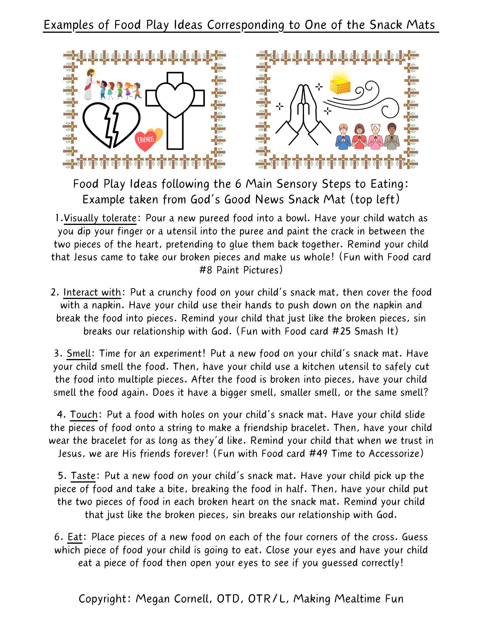 10 Bible Stories Snack Mats, Printable Placemats for Picky Eaters ...