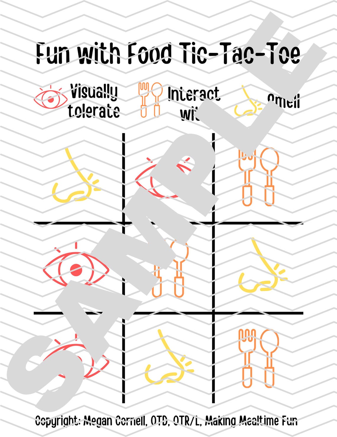 Fun With Food Tic-tac-toe Boardgame - Making Mealtime Fun for Picky ...