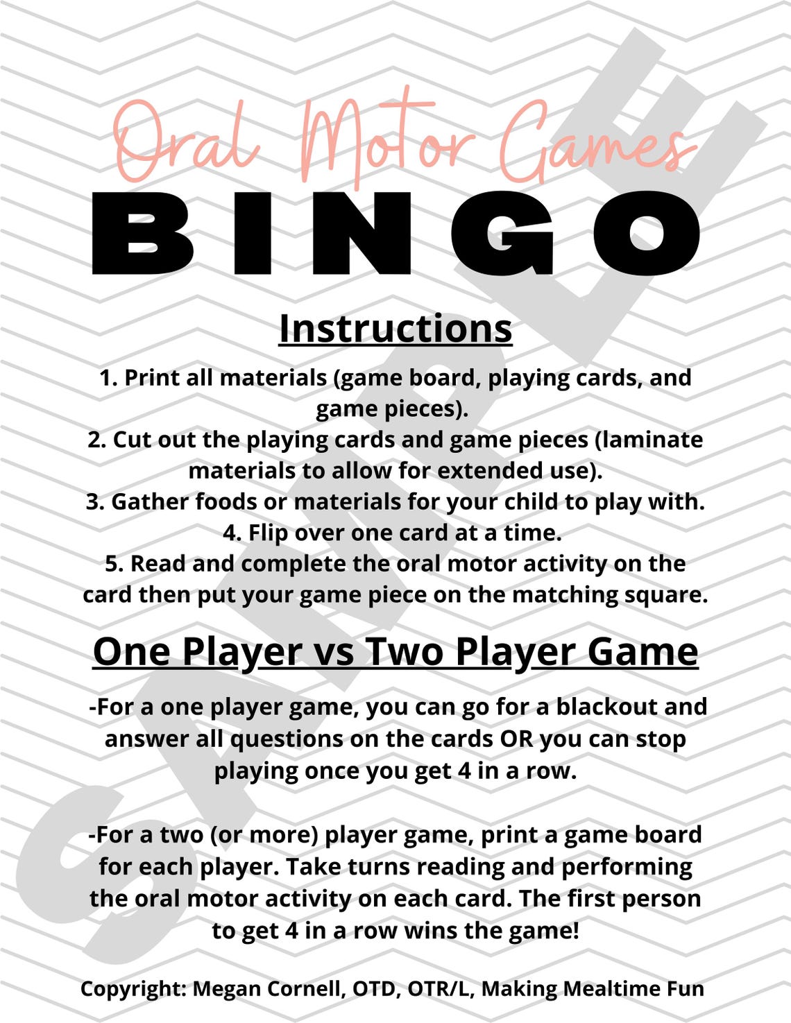 Oral Motor Games Bundle - Game Dice, Bingo Boards, Spinners - Making ...