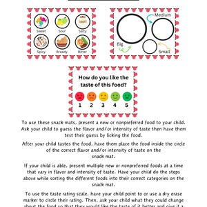 Five Senses Snack Mats: Fun Mealtime Placemats (printable) - Etsy