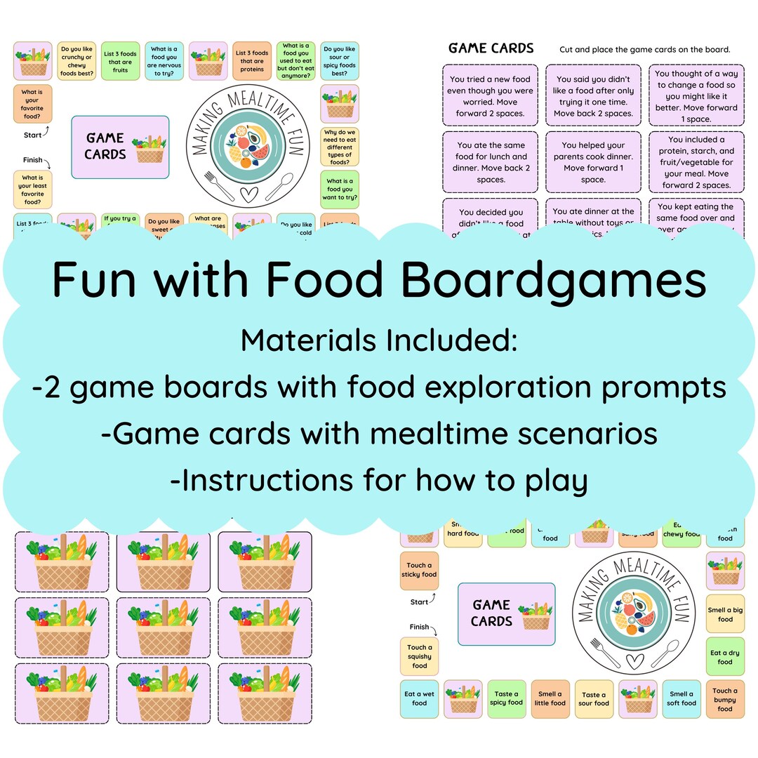 Fun With Food Boardgames - Making Mealtime Fun for Picky Eaters ...