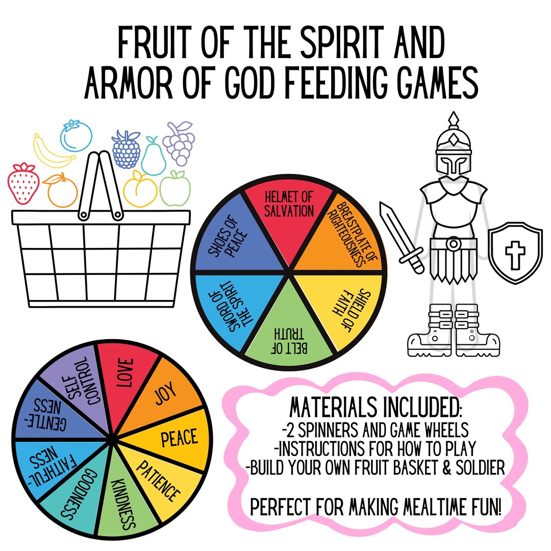 Fruit of the Spirit and Armor of God Feeding Game Making Mealtime Fun ...