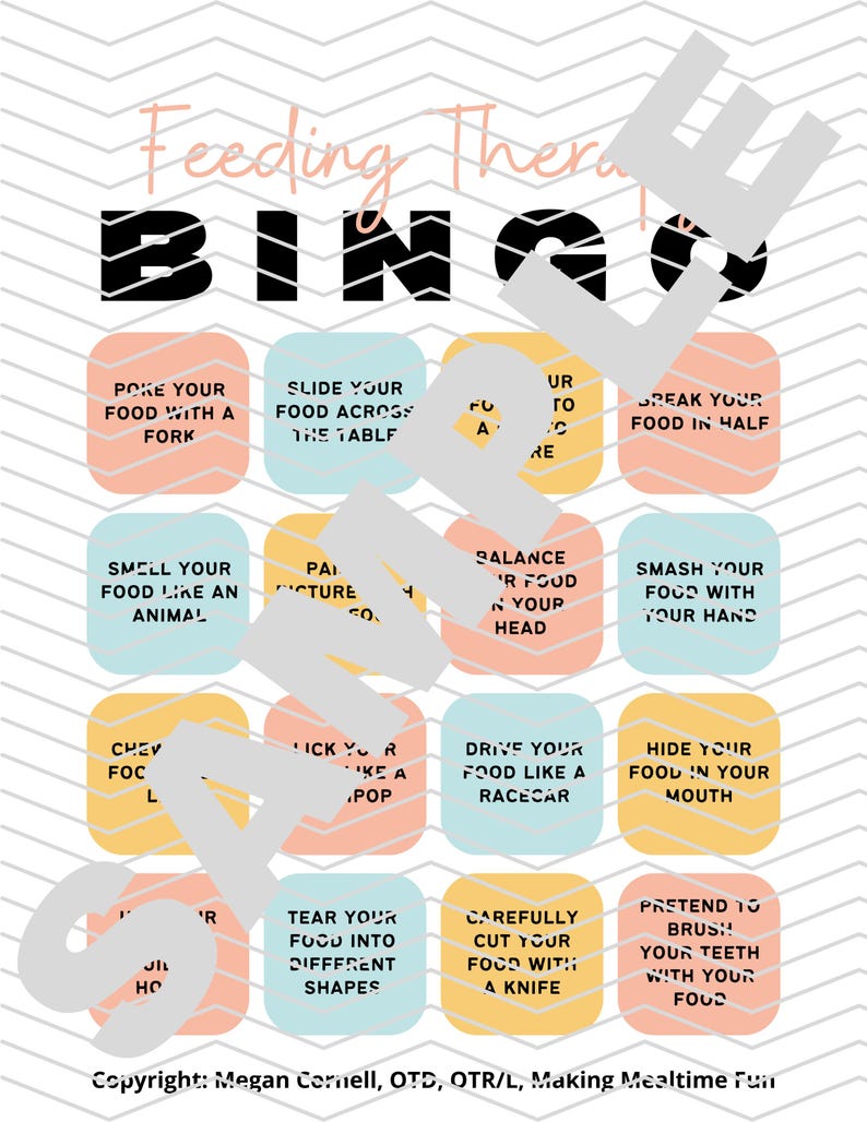 Play With Food Bingo Games - Making Mealtime Fun for Picky Eaters ...