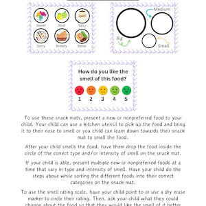 Five Senses Snack Mats: Fun Mealtime Placemats (printable) - Etsy