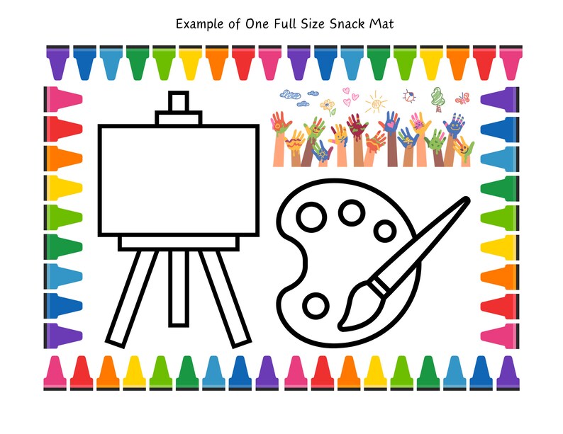 Kids Favorites Snack Mats, Printable Placemats for Picky Eaters, Making ...