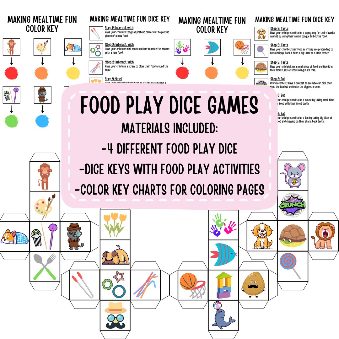 Food Play Dice Games: Making Mealtime Fun for Picky Eaters (digital ...