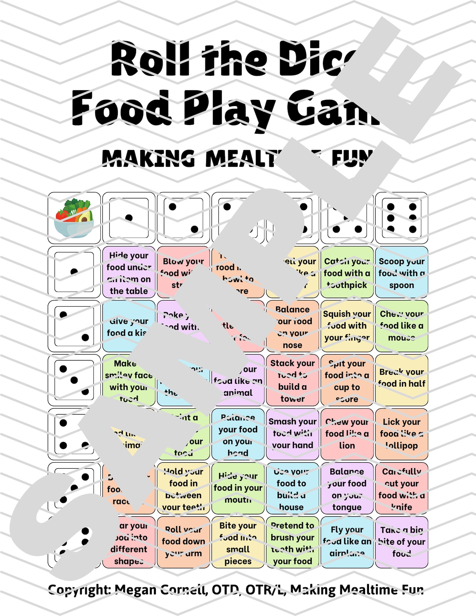Roll the Dice Food Play Games - Making Mealtime Fun for Picky Eaters ...