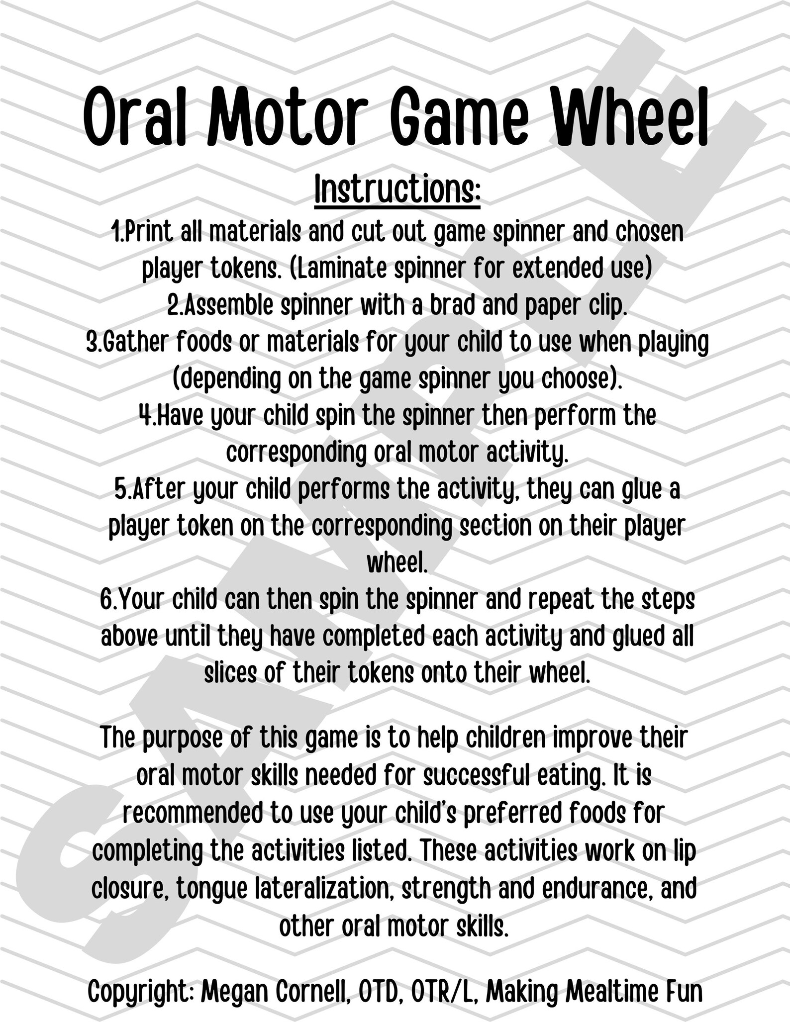 Oral Motor Games Bundle - Game Dice, Bingo Boards, Spinners - Making ...
