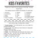 Kids Favorites Snack Mats, Printable Placemats for Picky Eaters, Making ...