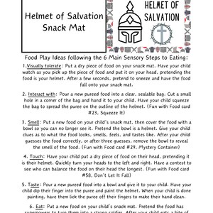 Armor of God Snack Mats, Printable Placemats for Picky Eaters, Making ...