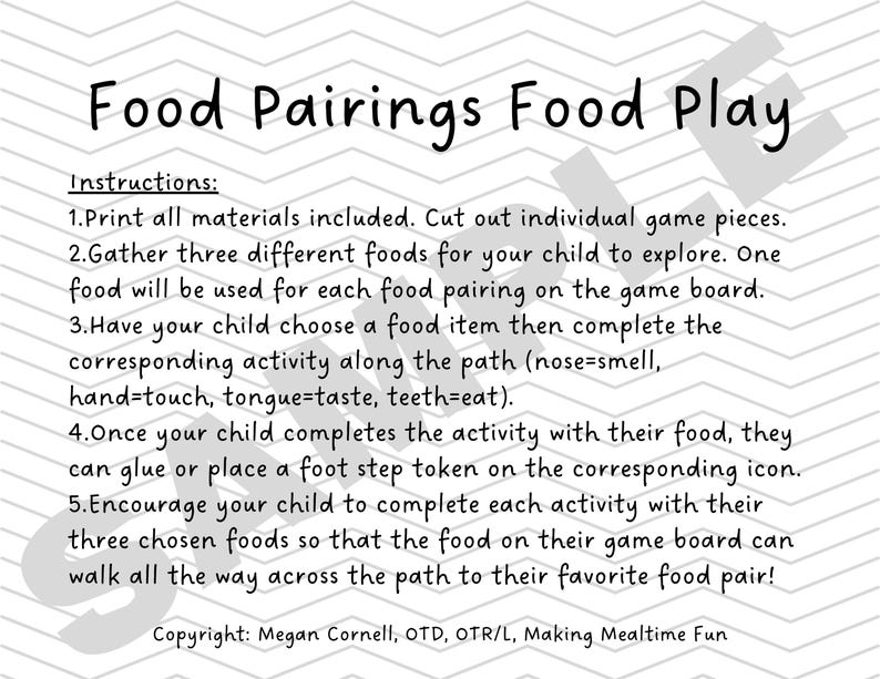 Food Pairings Feeding Therapy Game - Making Mealtime Fun for Picky ...