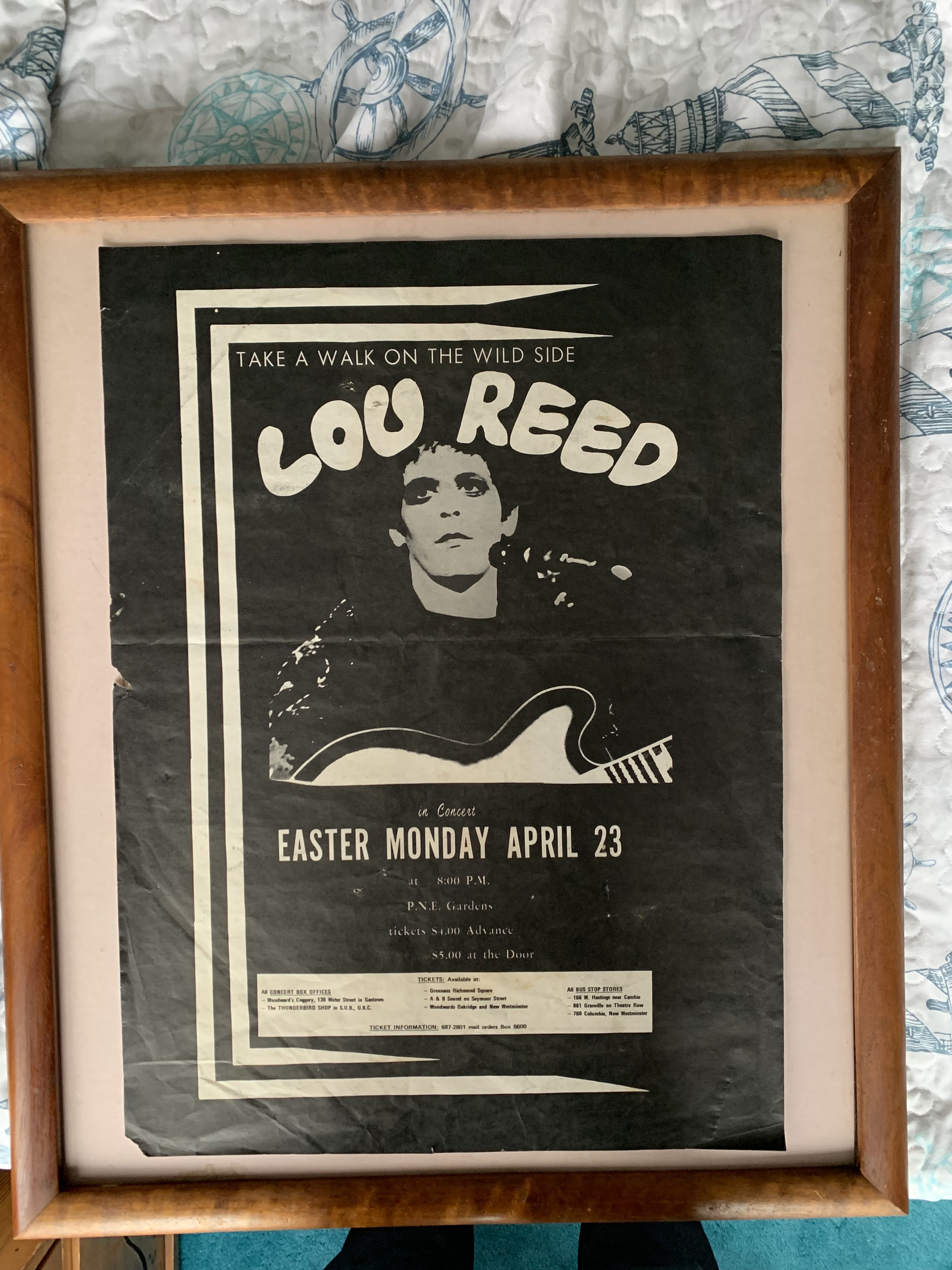 Vintage Lou Reed Concert Poster - Etsy