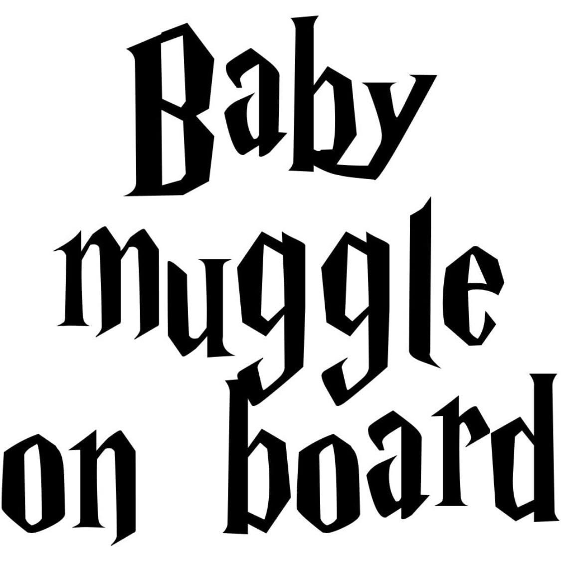 Baby Muggle on Board, Decals, Window Decal, Car Decal - Etsy