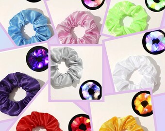 Light up Rave LED Party Satin Scrunchie Shop Haven Mae - Etsy