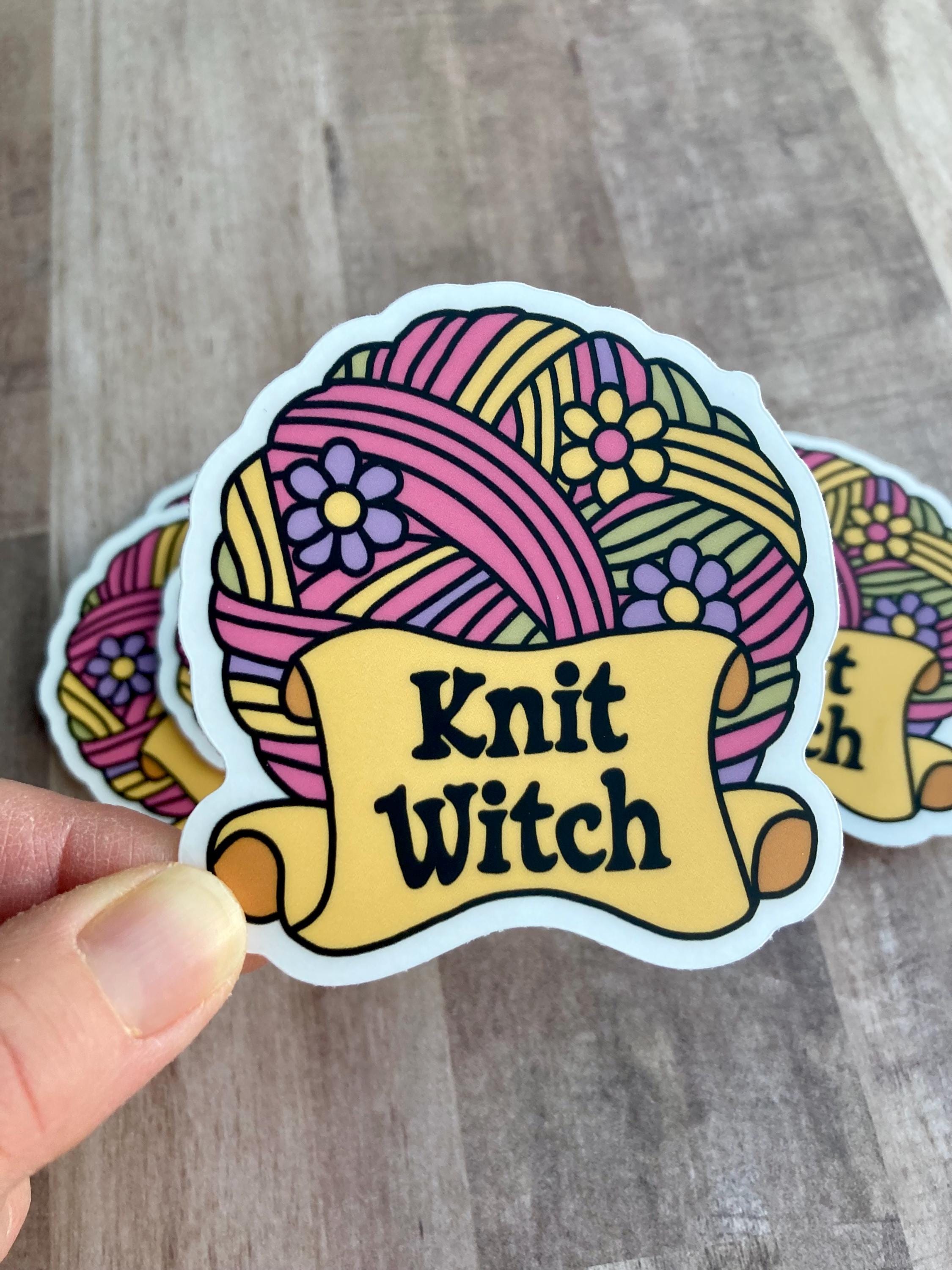 Knitting Sticker, Hand Drawn Sticker, Transparent Floral Sticker ...