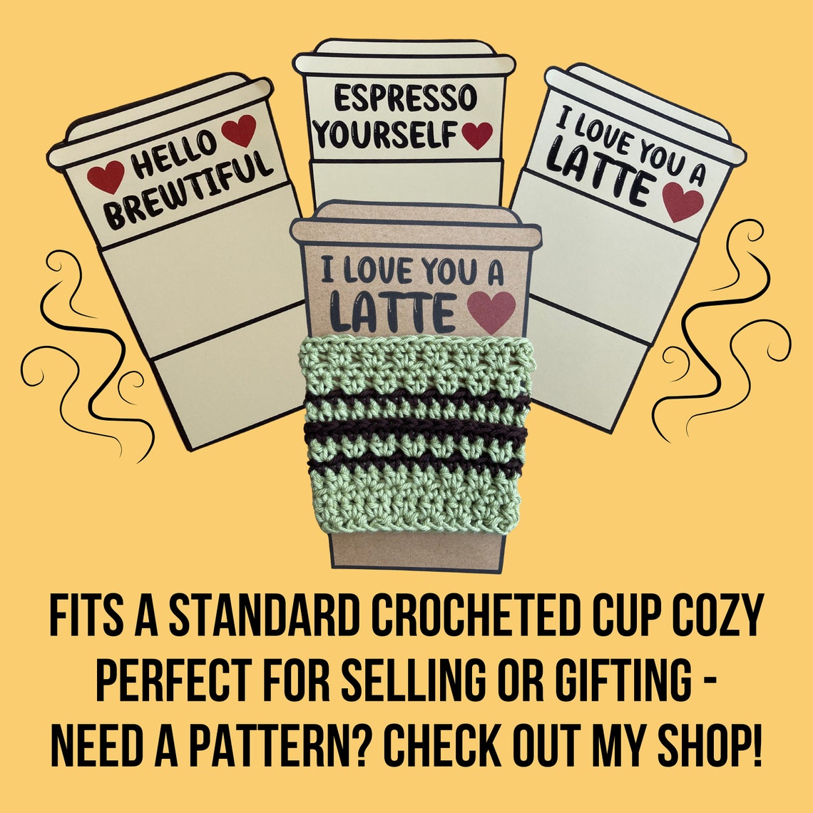 PRINTABLE Coffee Cup Templates - Coffee Cozy Insert - Easy Craft Fair ...