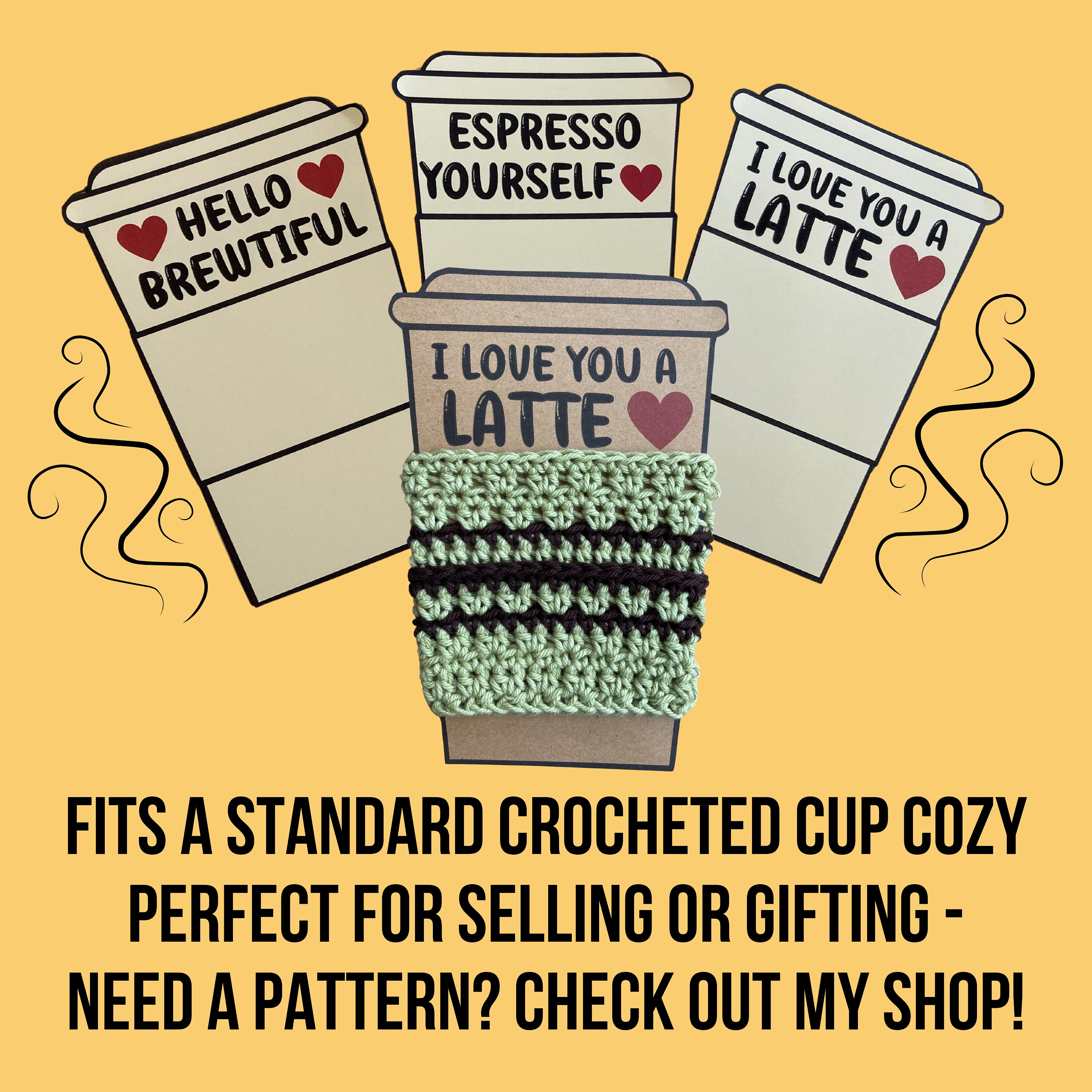 PRINTABLE Coffee Cup Templates - Coffee Cozy Insert - Easy Craft Fair ...