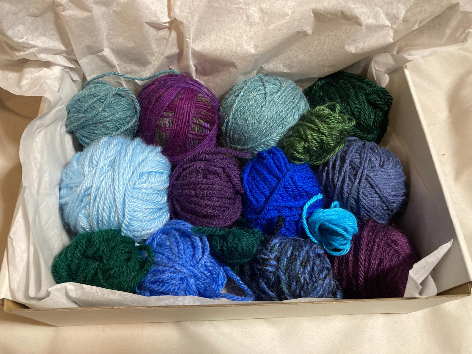 Yarn Sampler, Yarn Scraps, Mystery Yarn Box, Colorful Yarn Samples ...