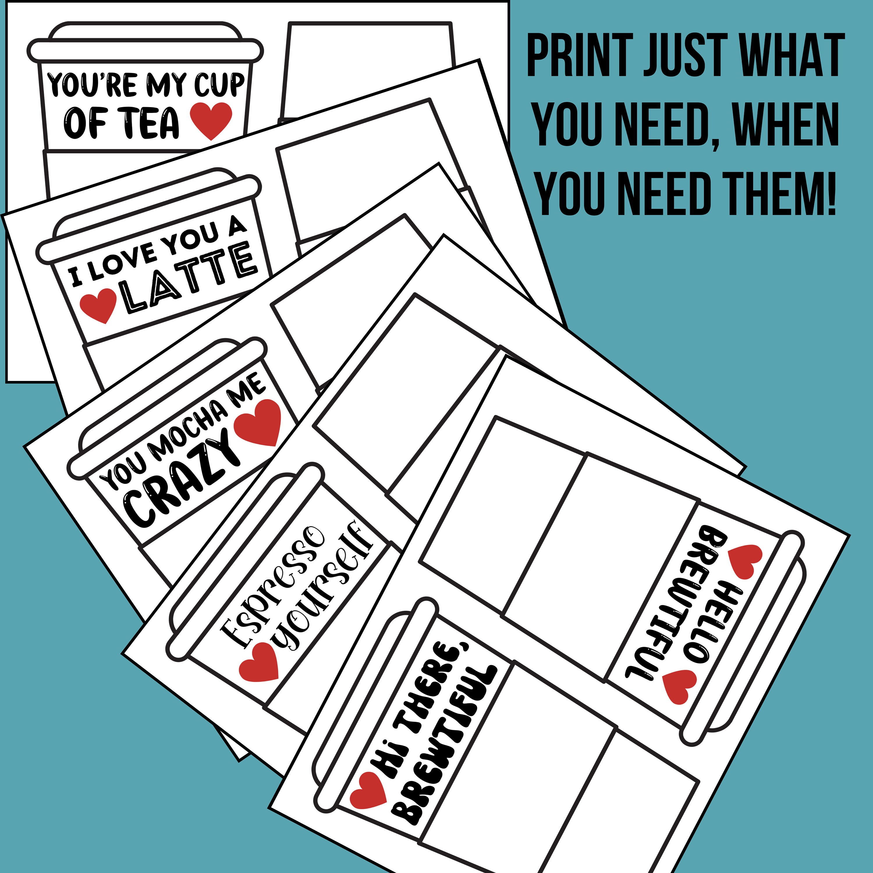 PRINTABLE Coffee Cup Templates - Coffee Cozy Insert - Easy Craft Fair ...