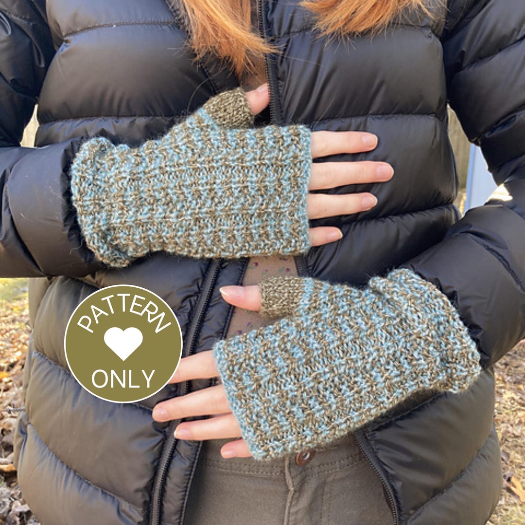 Fingerless Mitts Knitting Pattern, Easy Armwarmer Pattern, Instant ...