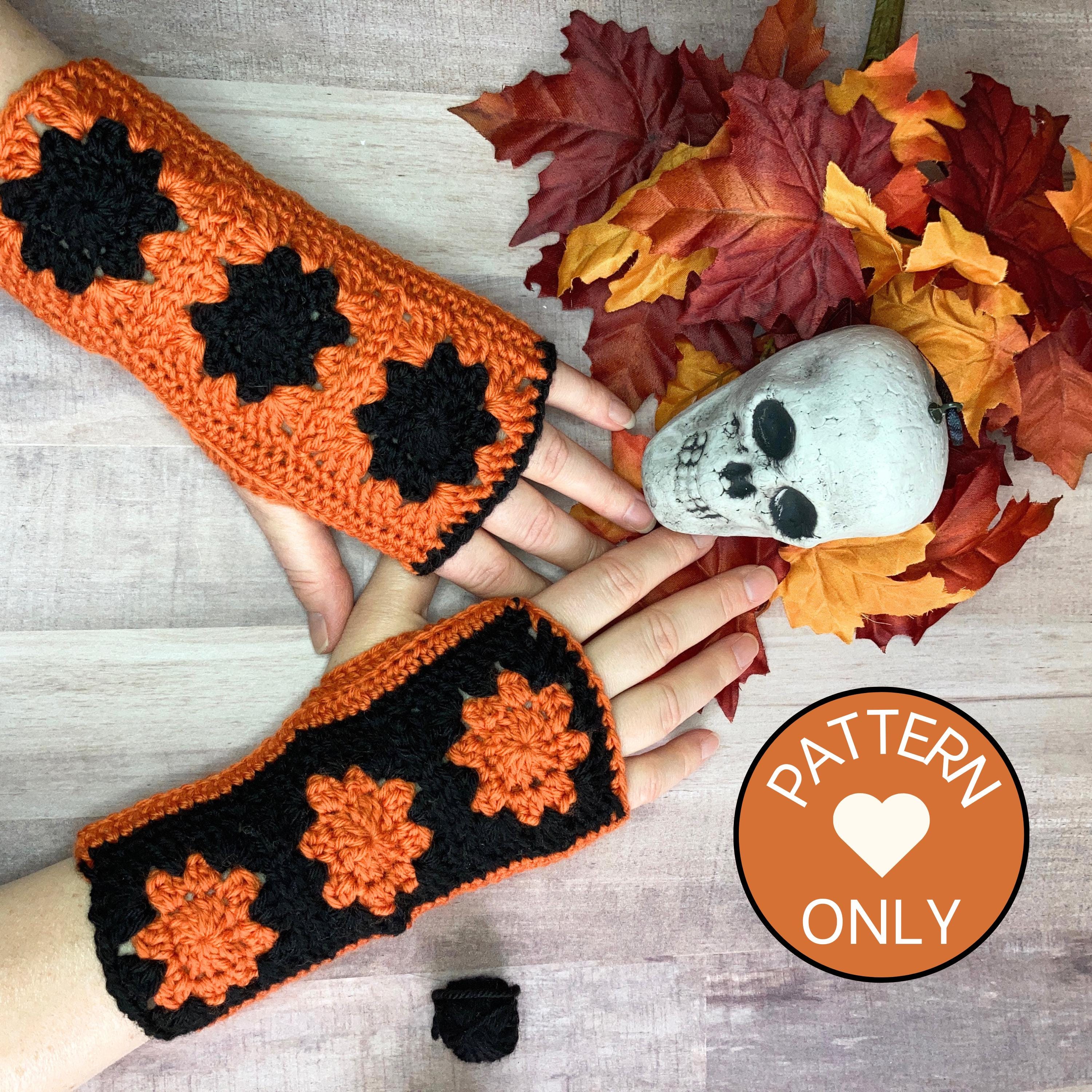 Granny Square Crochet PATTERN, Fingerless Mitts, Downloadable Pdf ...