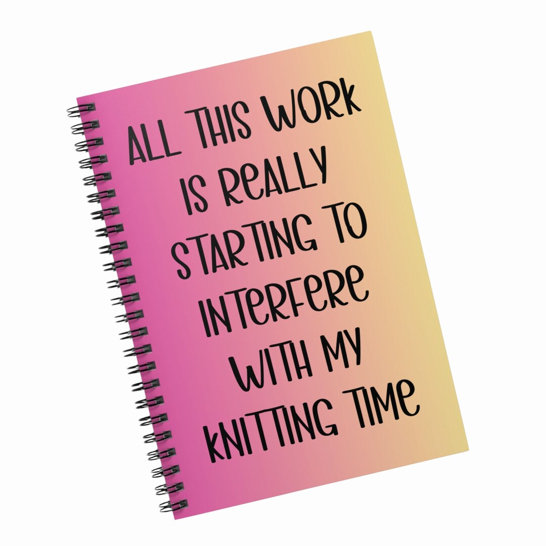 Ombre Gradient Spiral Notebook, Funny Work Themed Lined Notebook ...
