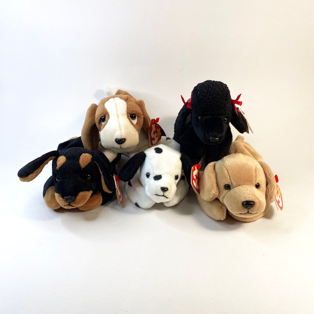 Beanie Baby Dogs Bundle - Doby, Tracker, Dotty, Gigi & Fetch - Etsy
