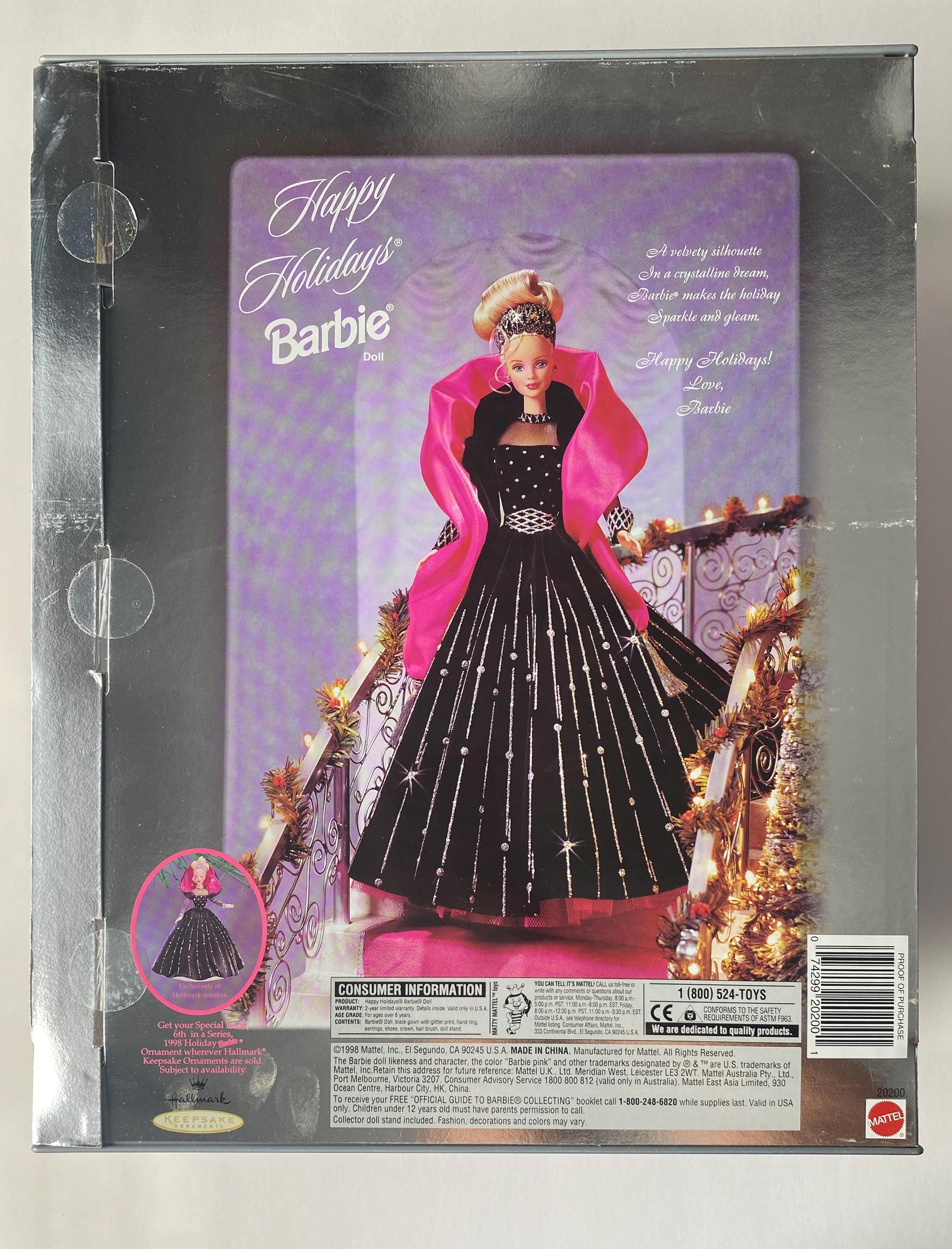 1998 Special Edition Happy Holidays Barbies - Etsy