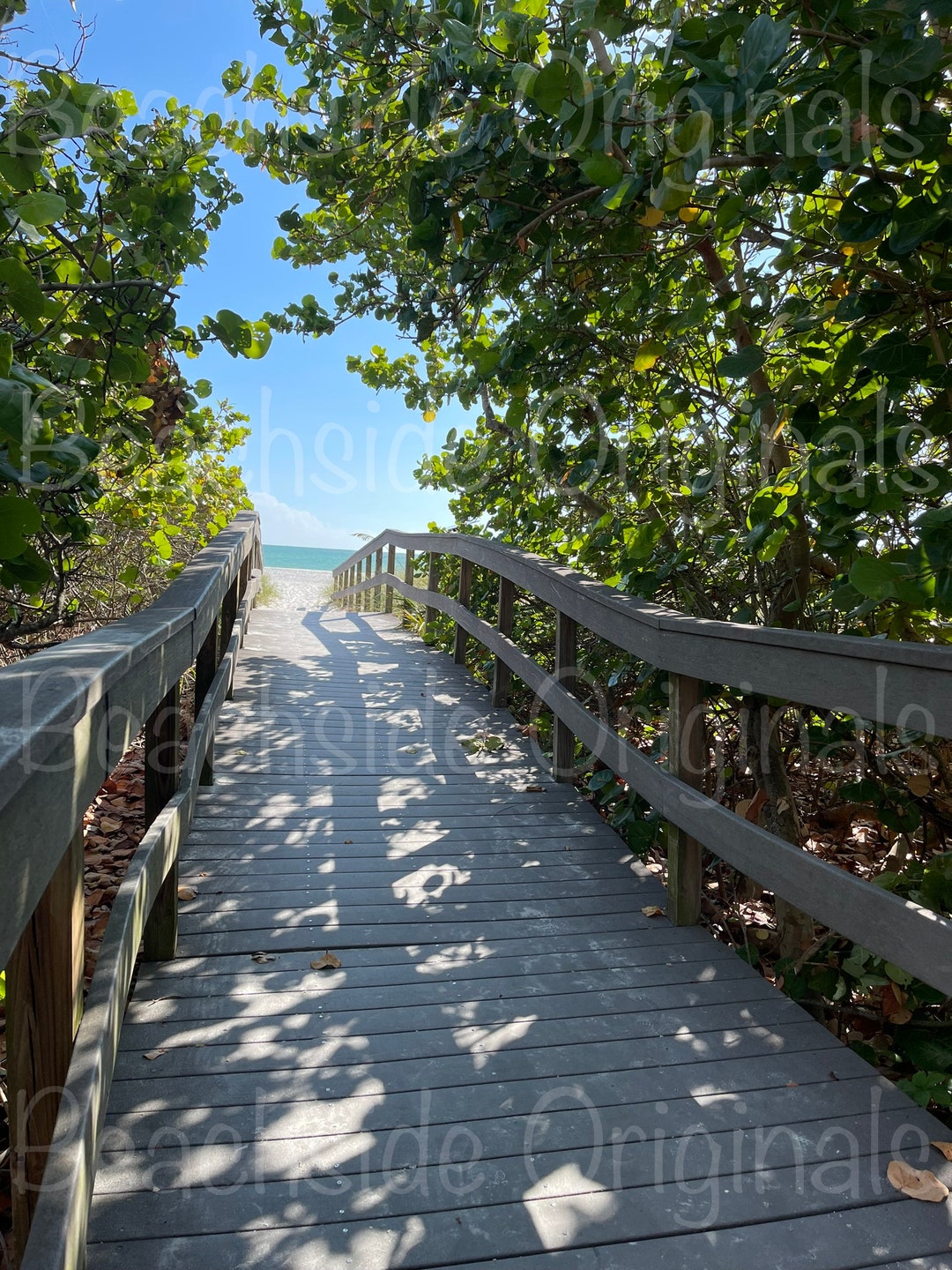 Bridge to Beach Digital Photo Background - Etsy