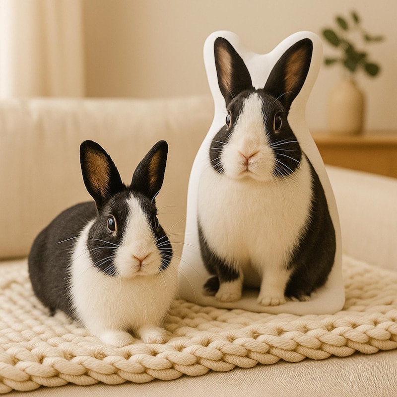 Rabbit Pillow - Etsy