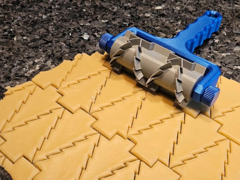 3D Printed Christmas Tree Cookie Roller Cutter - Etsy
