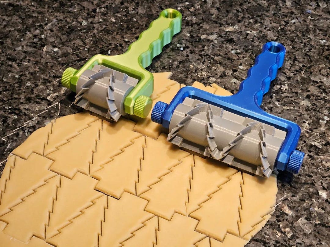 3D Printed Christmas Tree Cookie Roller Cutter - Etsy