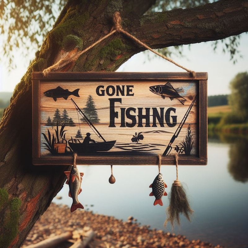 Gone Fishing Sign - Etsy