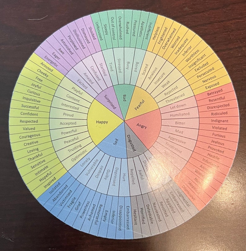 Feelings Wheel Fridge Magnet - Etsy