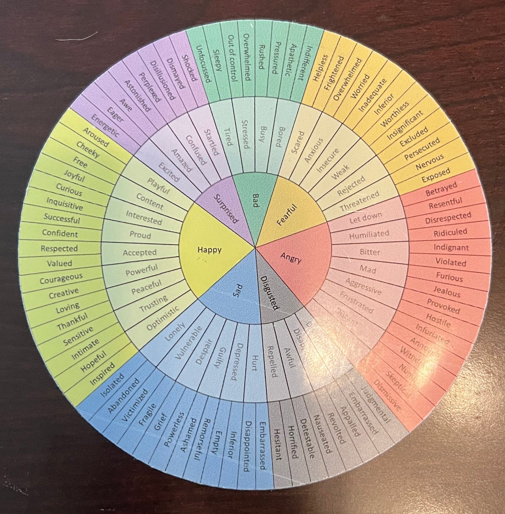 Feelings Wheel Fridge Magnet - Etsy